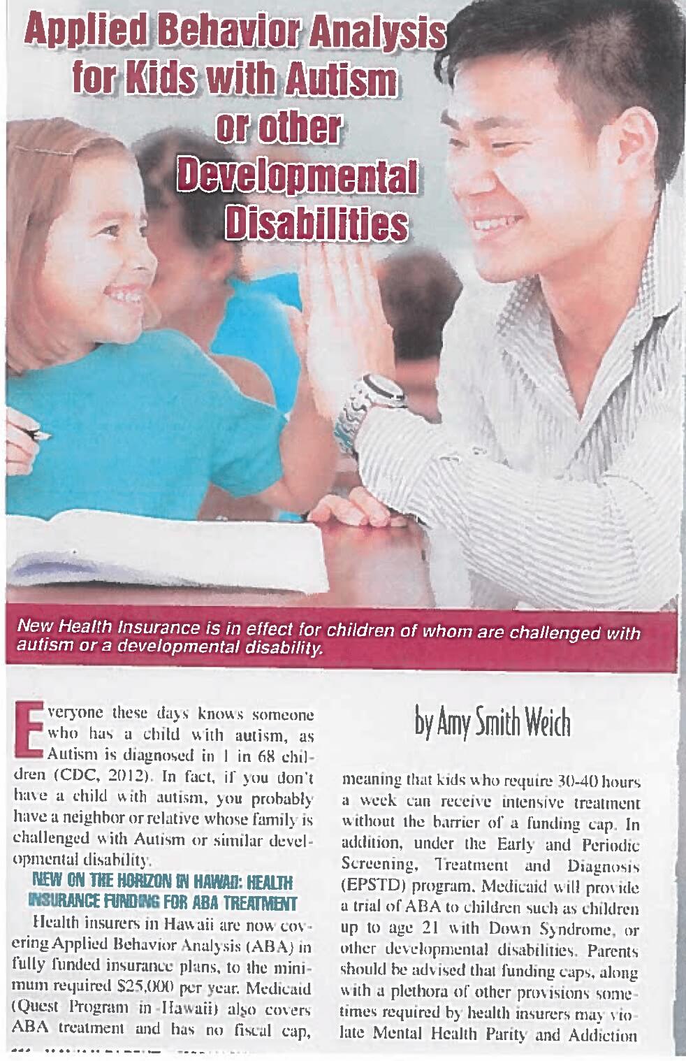 Applied Behavior Analysis for Kids with Autism or other Developmental ...